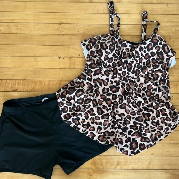 Swim | Leopard Print Tankini | Poshmark
